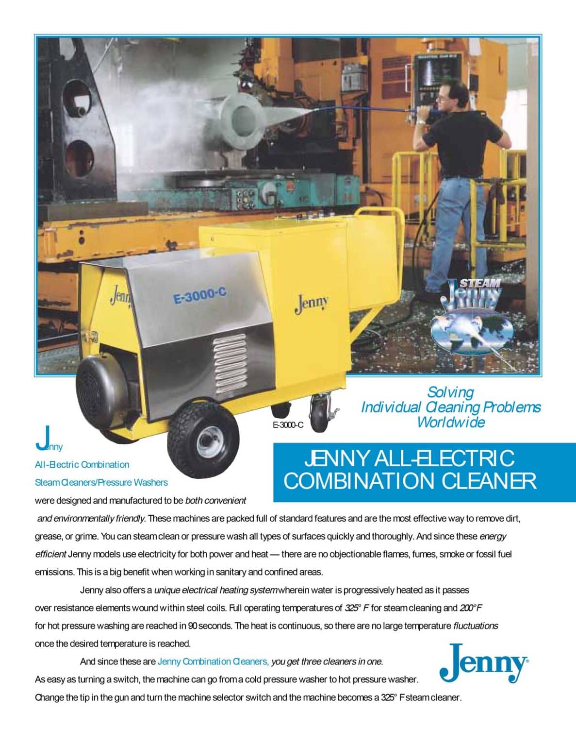 Steam Jenny Combination Unit E-1000-C - Mr. Hard Water