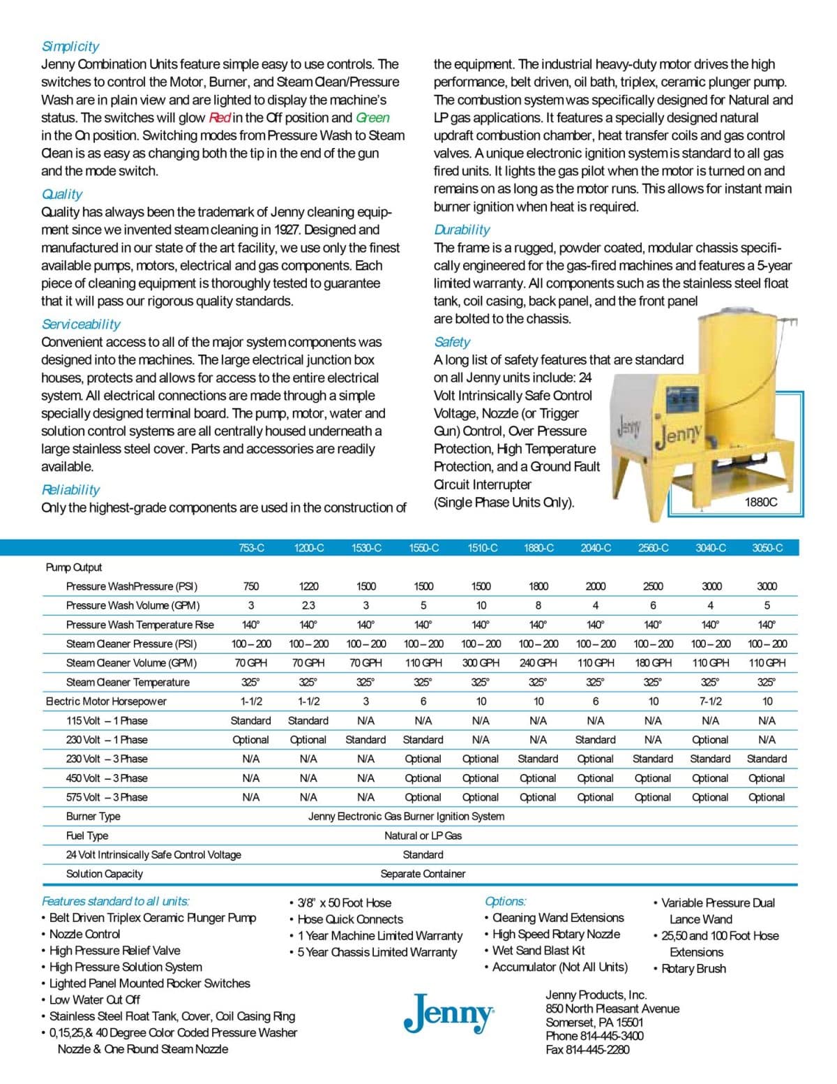 Steam Jenny Combination Unit 3040-C - Mr. Hard Water